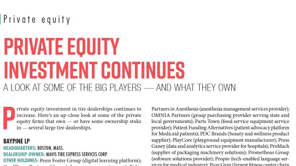 MTD Facts Issue: A Look at Private Equity | Modern Tire Dealer